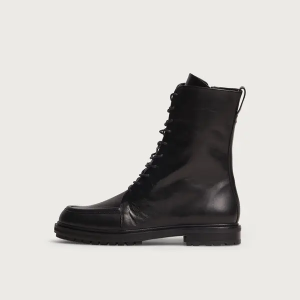 AeydĒ Tate Leather Lace Up Ankle Boots