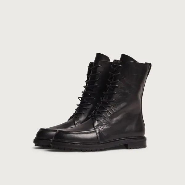AeydĒ Tate Leather Lace Up Ankle Boots