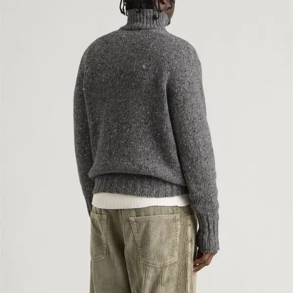 Auralee Homespun Tweed Knit Zip Jumper