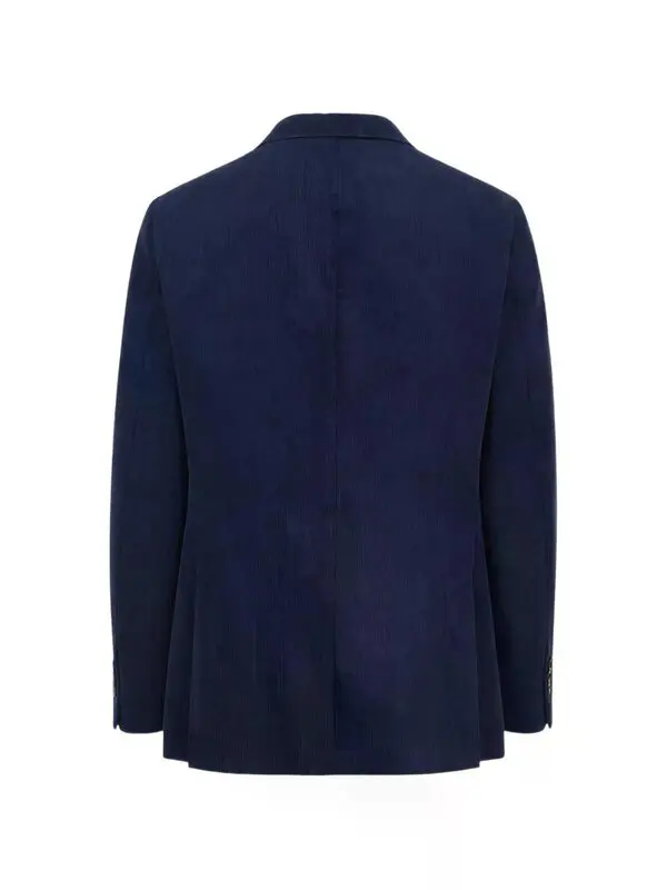 Brunello Cucinelli Corduroy Single-breasted Blazer - Blue