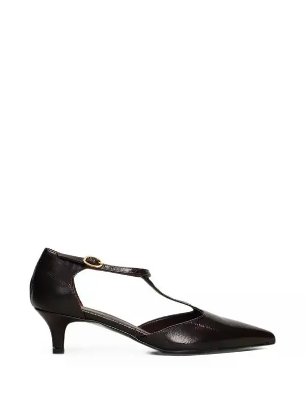 BIANCADI T-bar Pointed-toe Kitten-heel Pumps