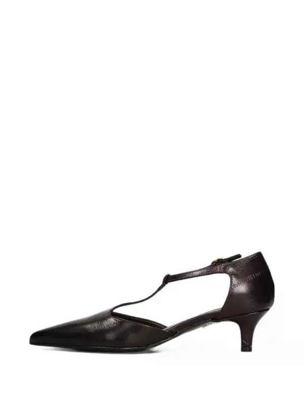 BIANCADI T-bar Pointed-toe Kitten-heel Pumps