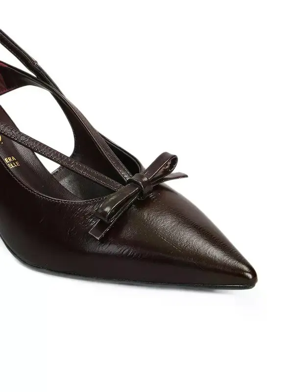 BIANCADI Bow-detail Cutout Heeled Pumps