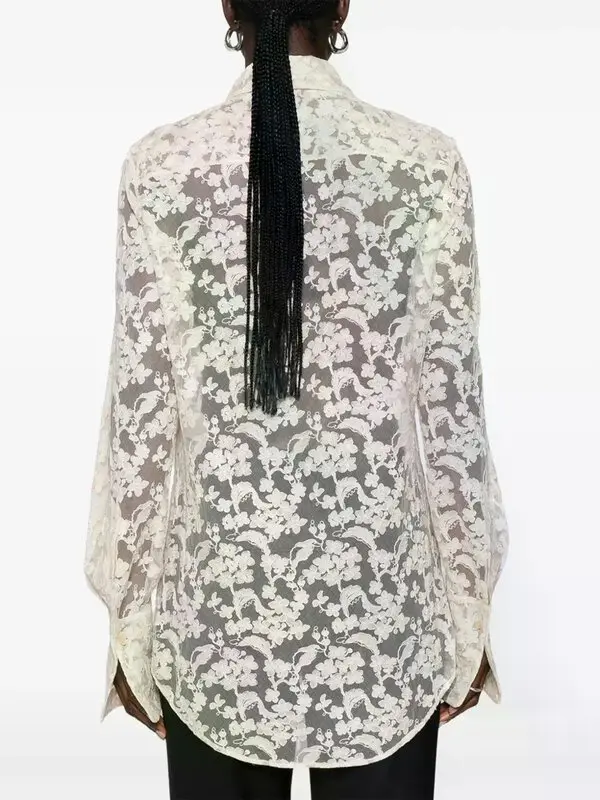 Fendi Floral-lace Buttoned Shirt