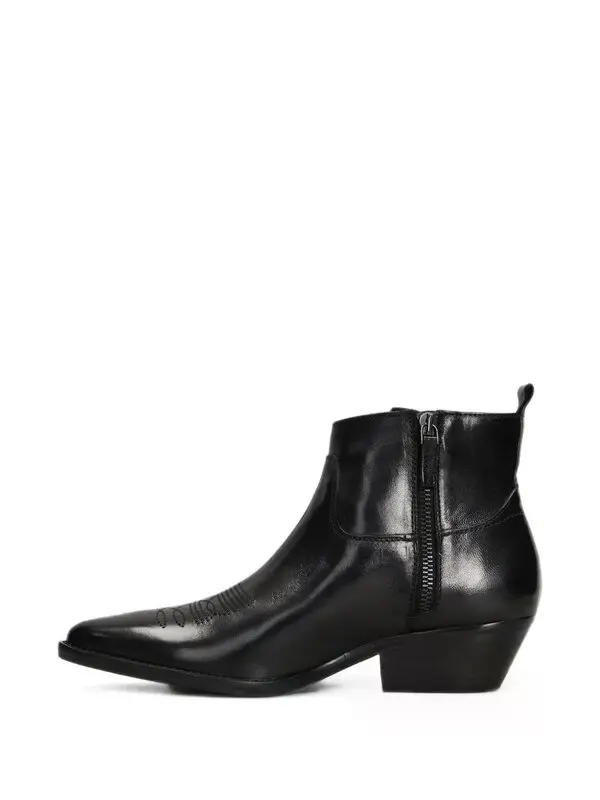 JULIE DEE Leather Ankle Boots
