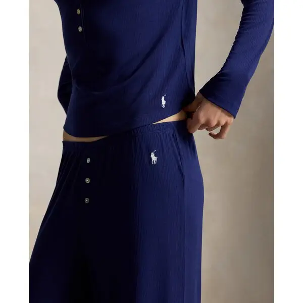Ralph Lauren Ribbed Henley & Pant Sleep Set