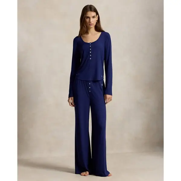 Ralph Lauren Ribbed Henley & Pant Sleep Set