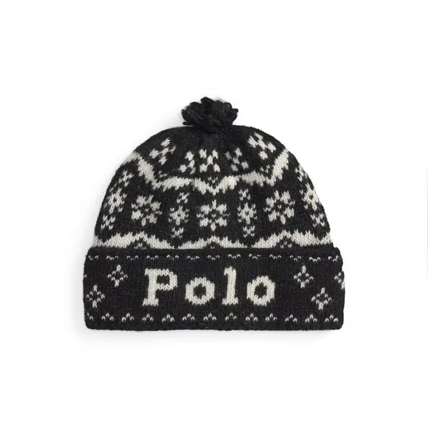 Ralph Lauren Wool Logo Pom-pom Beanie