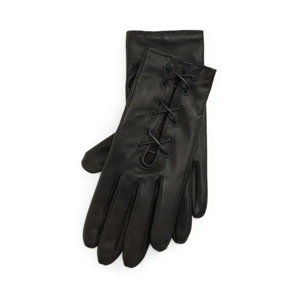 Ralph Lauren Lace-up Sheepskin Gloves
