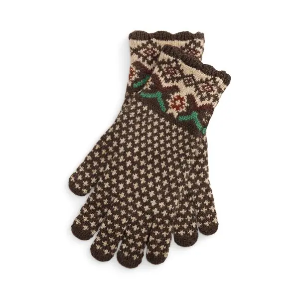 Ralph Lauren Fair Isle Wool Gloves