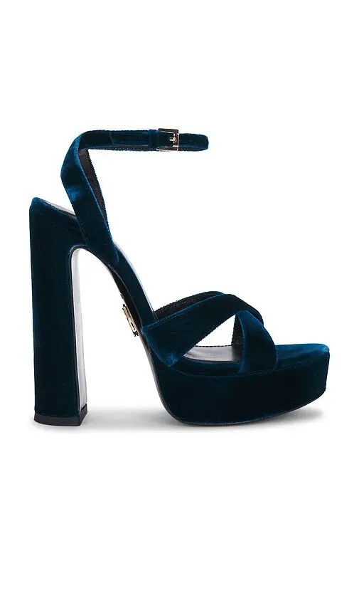 Retrofete Melodia Platform Sandal In Blue - Dark Sarcelle