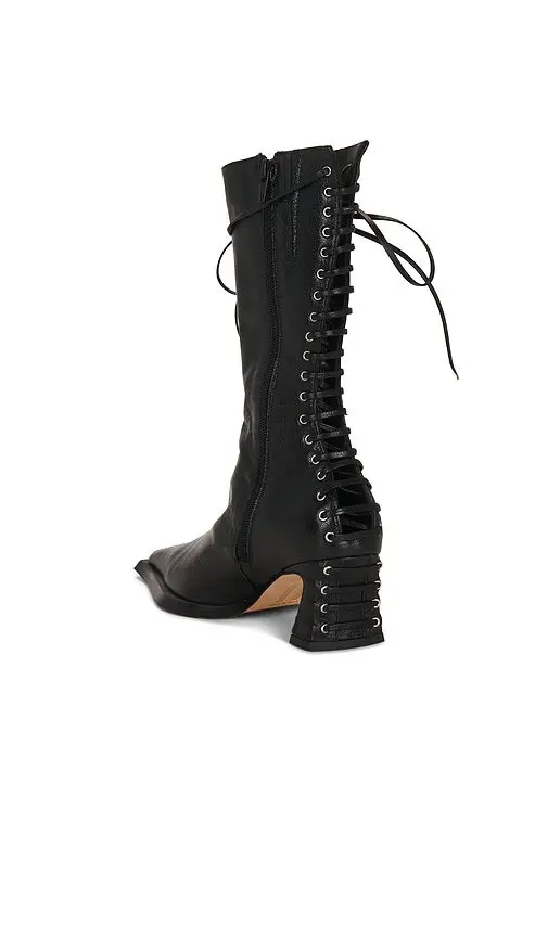 MIISTA Shelley Back Lace Boots - Black
