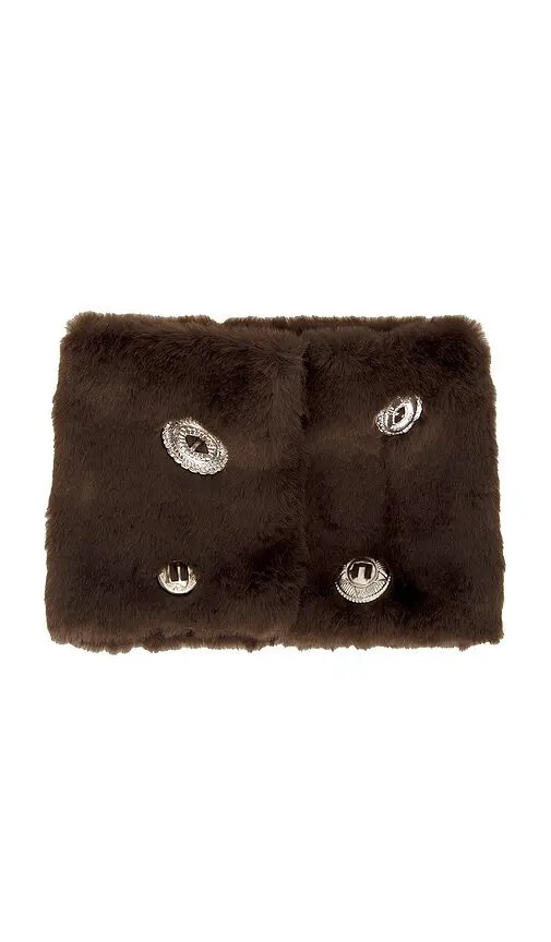 UNDERSTATED LEATHER Silver Tongue Snood In Black - Mulch