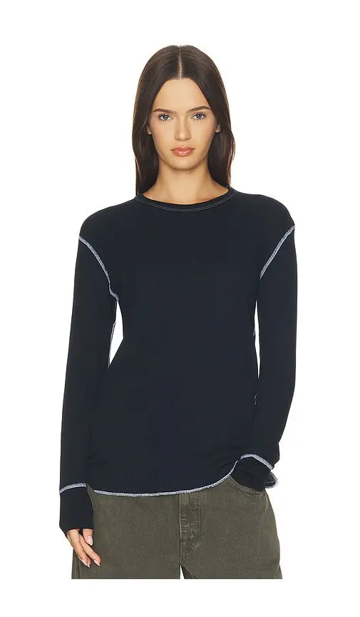 FREECITY Superyumm Thermal Top In Navy