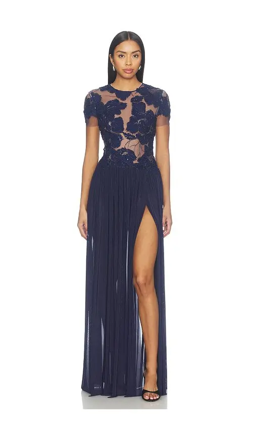 NADINE MERABI Sloane Dress - Navy