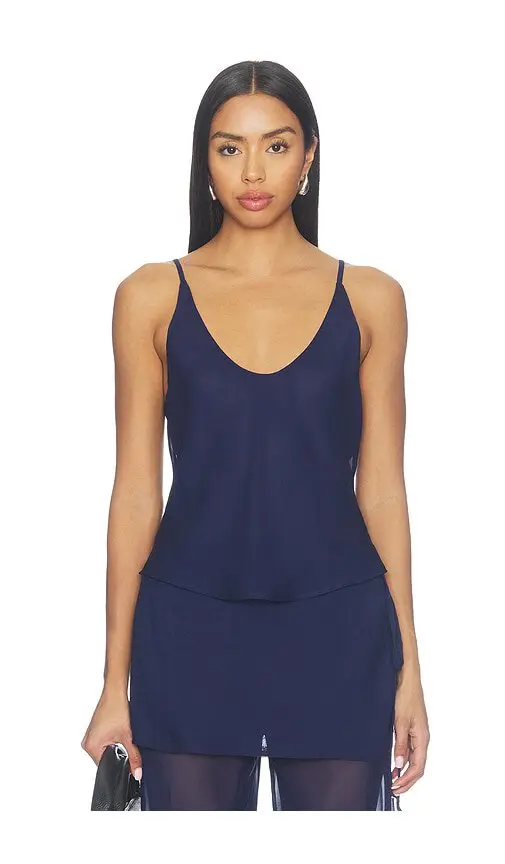 MADISON THE LABEL X Anastasia Tank - Navy