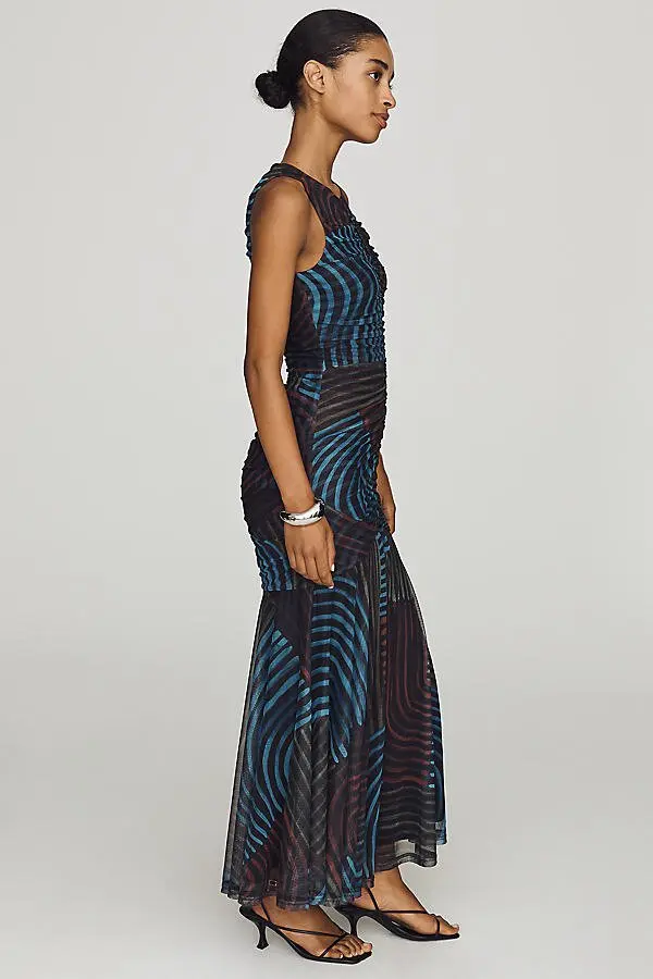 HUTCH Julia Brushstroke Maxi Dress