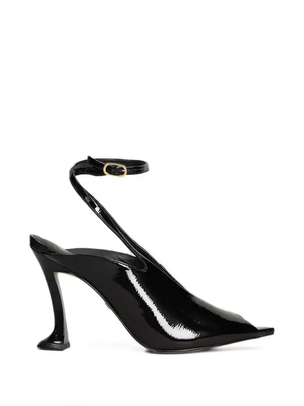 ANDREA CARRANO Silhouette Patent Ankle-strap Heeled Sandals