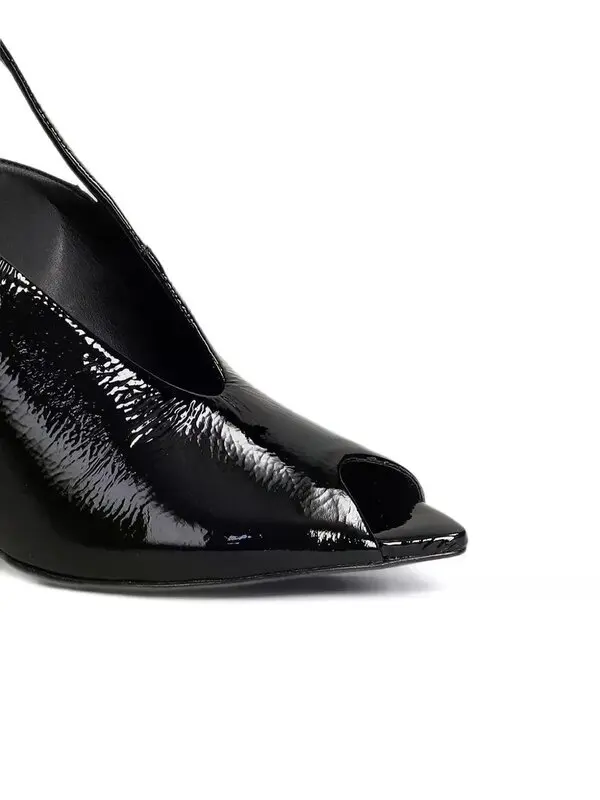 ANDREA CARRANO Silhouette Patent Ankle-strap Heeled Sandals