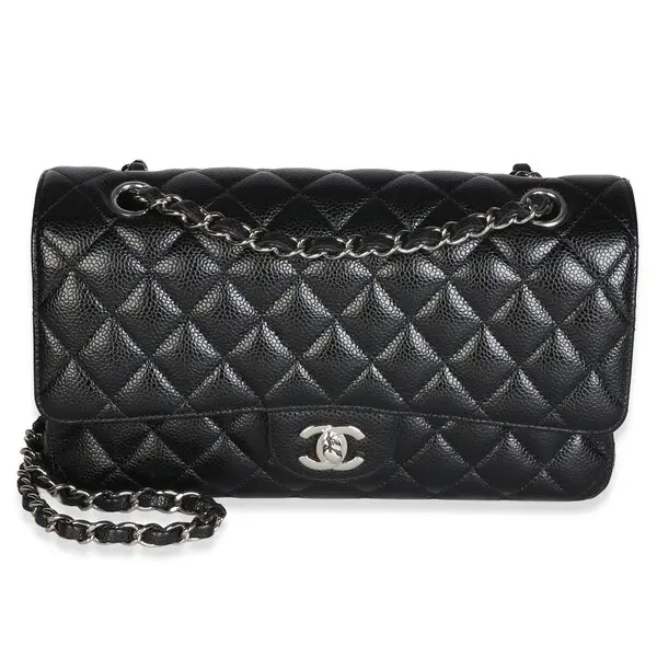 Chanel Quilted Caviar Classic Double Flap Bag - Black