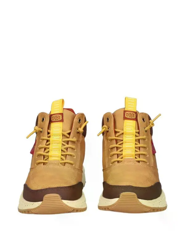 HEY DUDE Contrast-panel Lace-up Sneakers