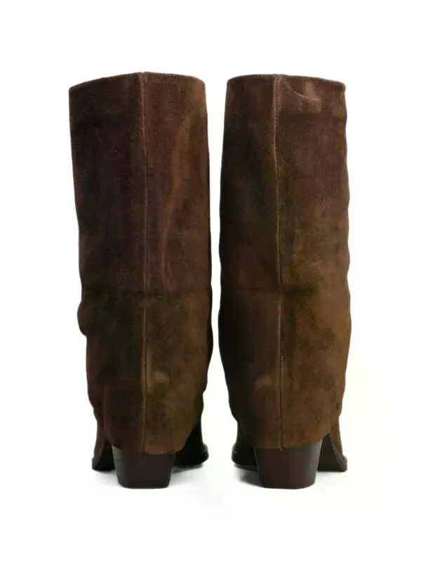 JULIE DEE Slouchy Pointed-toe Ankle Boots