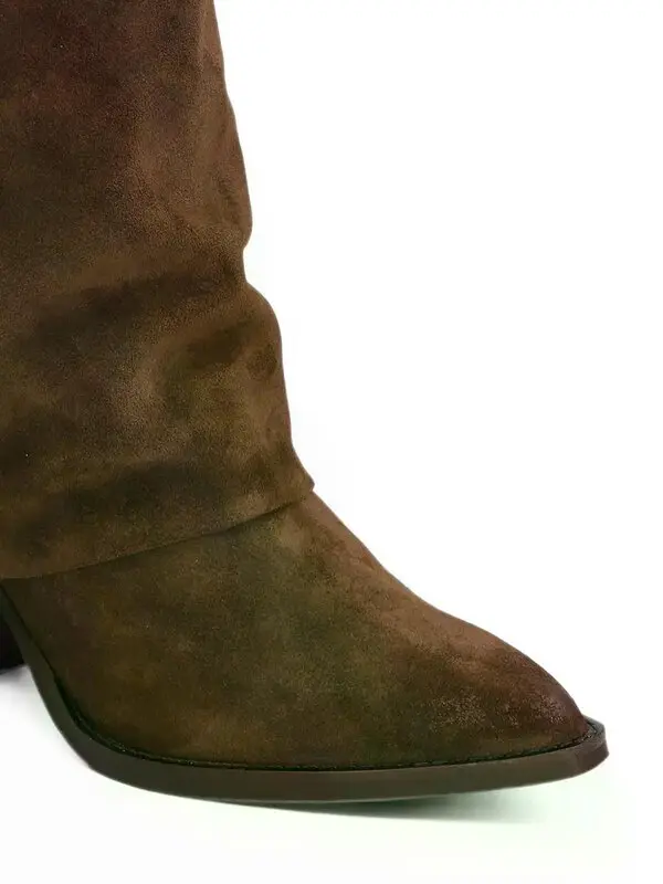 JULIE DEE Slouchy Pointed-toe Ankle Boots