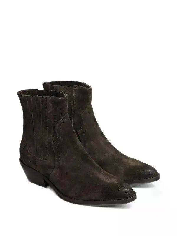JULIE DEE Suede Western-style Ankle Boots
