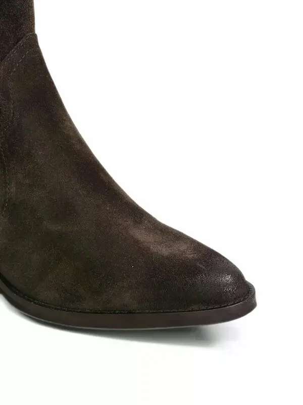 JULIE DEE Suede Western-style Ankle Boots