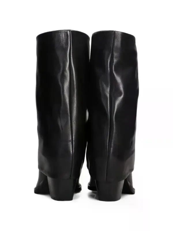 JULIE DEE Foldover Pointed-toe Ankle Boots