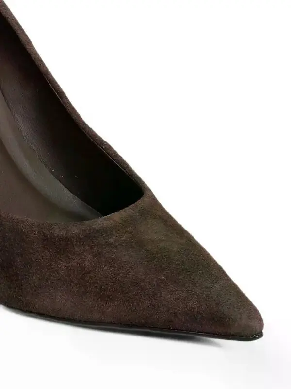 ANDREA CARRANO Susan Suede Pointed-toe Heeled Pumps