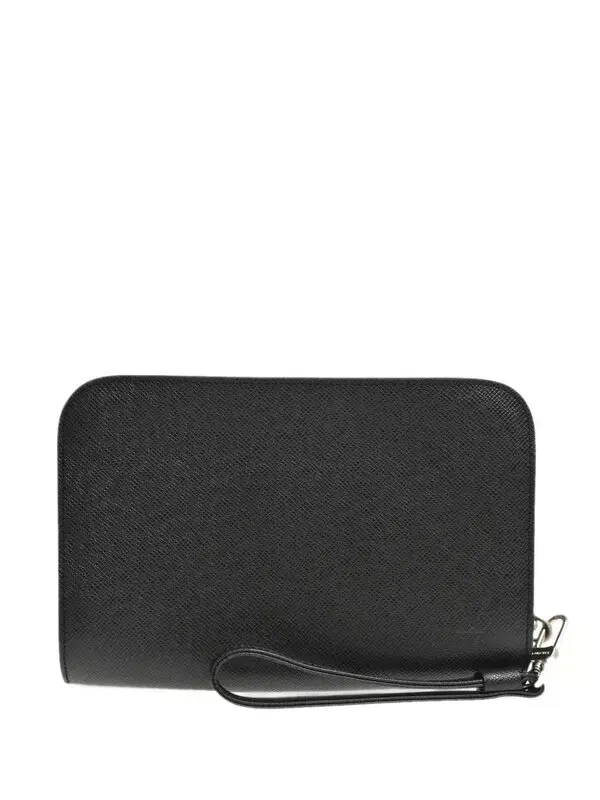 LOUIS VUITTON 2001 Taiga Baikal Clutch Bag - Black