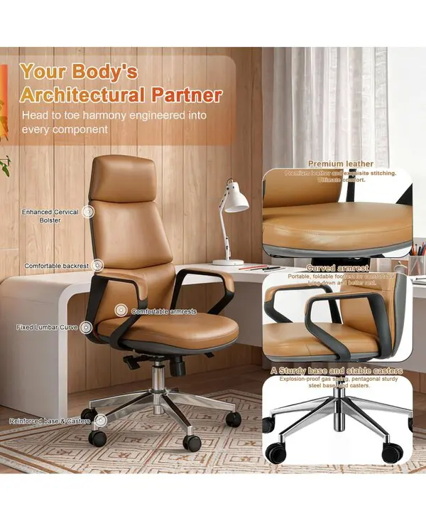 STREAMDALE FURNITURE Streamdale Pu Leather High Back Office Chair