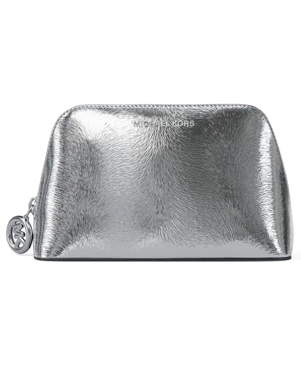 Michael Kors Michael Jet Set Medium Travel Pouch With Charm - Silver