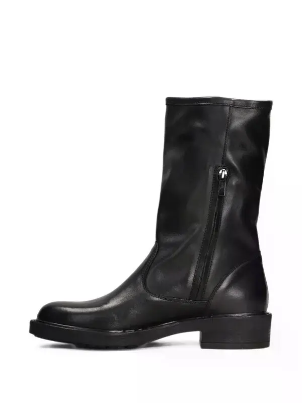 METISSE Buckle-detail Leather Biker Boots