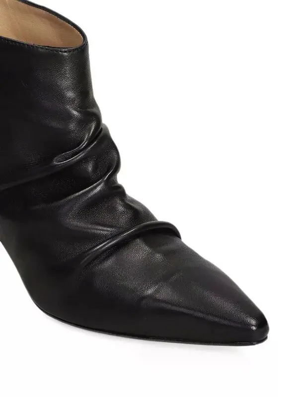 THE SELLER Ruched Pointed-toe Ankle Boots