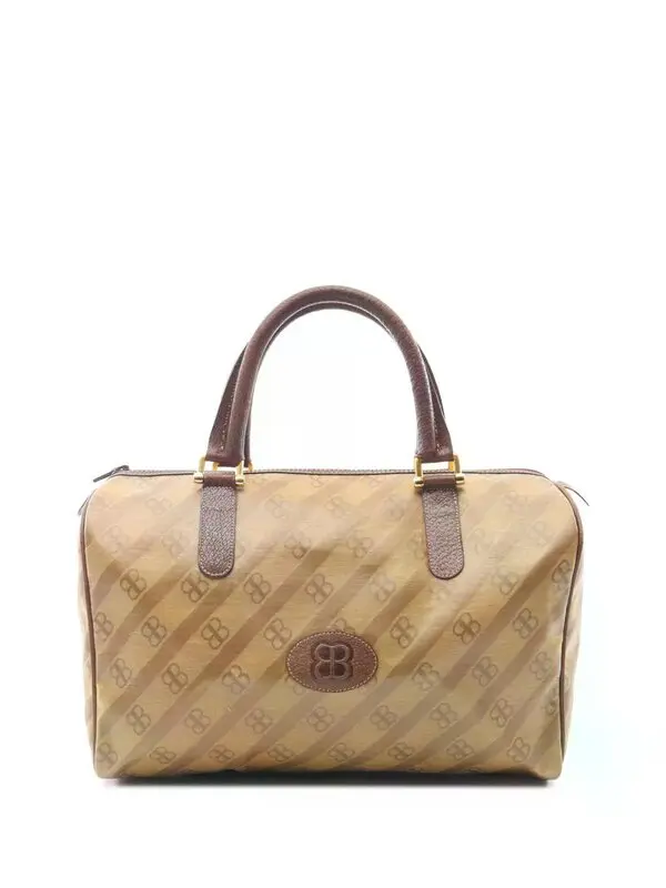 Balenciaga 20th Century Bb Monogram Coated Canvas Boston Bag