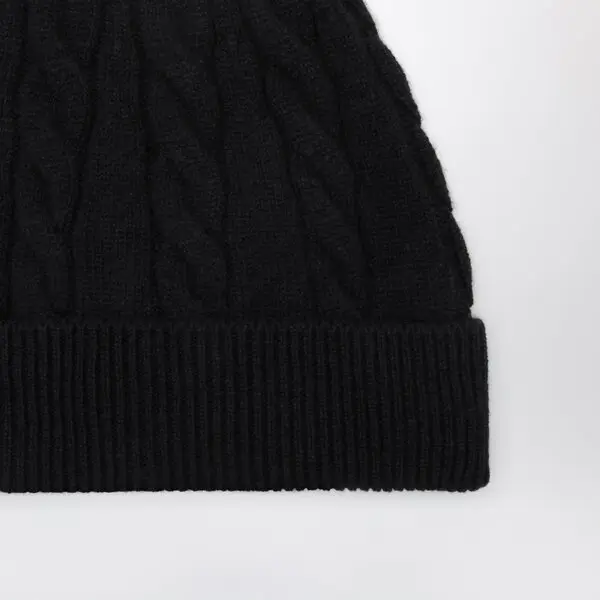 Loro Piana Navy Cable-knit Cashmere Beanie