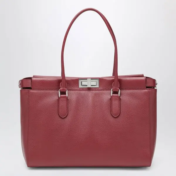 Fendi Dark Leather Peekabooâ® Small Tote Bag - Red