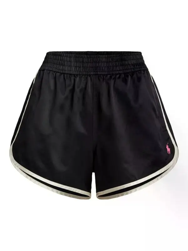 Polo Ralph Lauren Pink Poney Elasticated-trimmed Shorts - Black