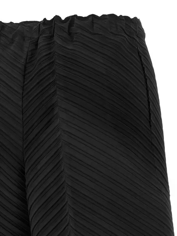 Issey Miyake Tubular Pleats Herringbone-pattern Trousers