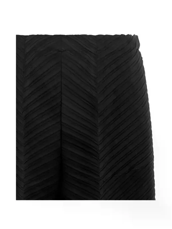 Issey Miyake Tubular Pleats Herringbone-pattern Trousers