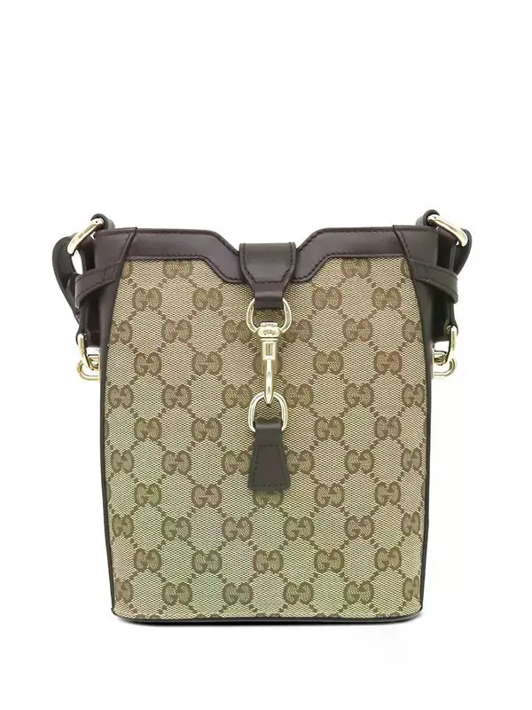 Gucci 2016-2026 Mini Gg Canvas Web Bucket Bag