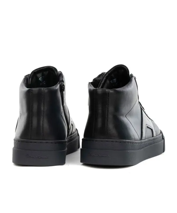 Santoni Round-toe Sneakers - Black