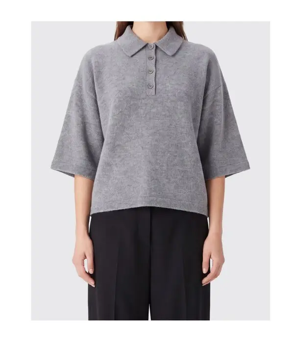 FRAME Cropped Cashmere Polo Top
