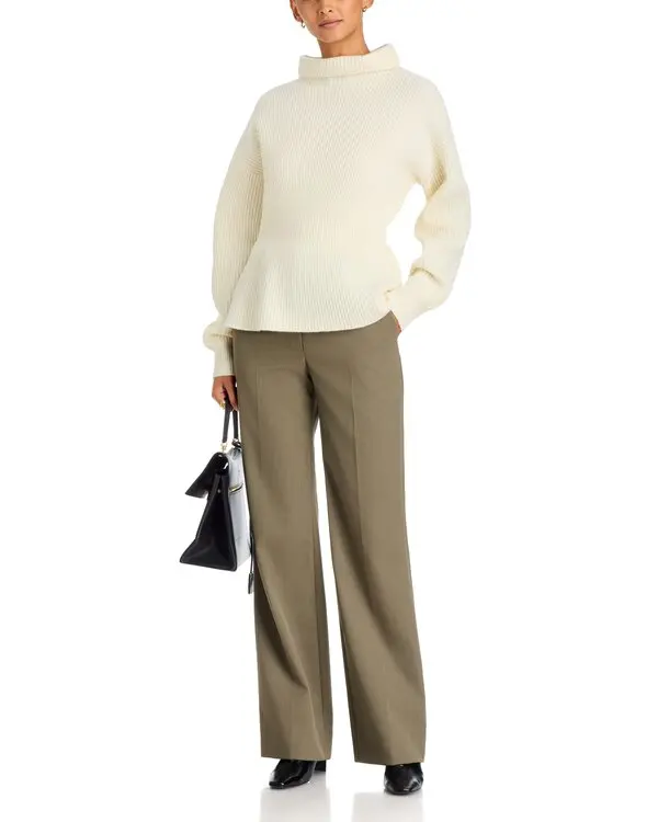 Theory Wool & Cashmere Cinch Waist Sweater