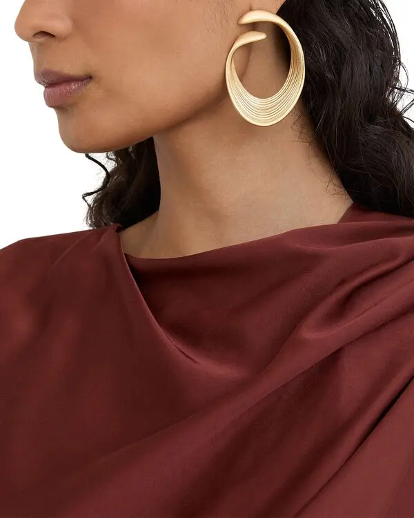 REISS Satin Gathered Waist Midi Dress