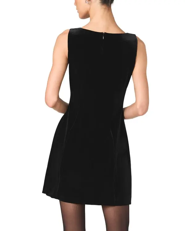 French Connection Caramia Stretch Velvet Mini Dress