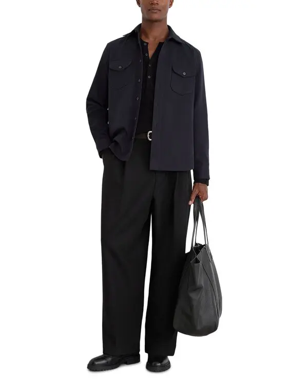 REISS Astra Cotton Twill Flap Pocket Shirt