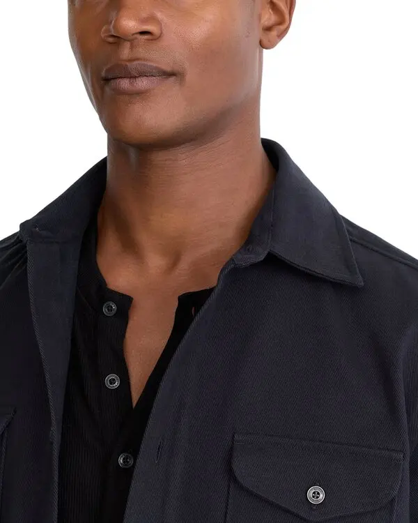 REISS Astra Cotton Twill Flap Pocket Shirt